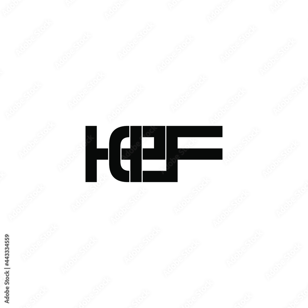 hef letter original monogram logo design Stock Vector | Adobe Stock