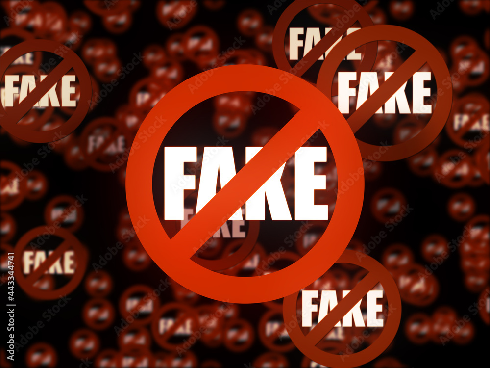 Multiple Stop Fake News symbols. Debunking false, unverified and ...