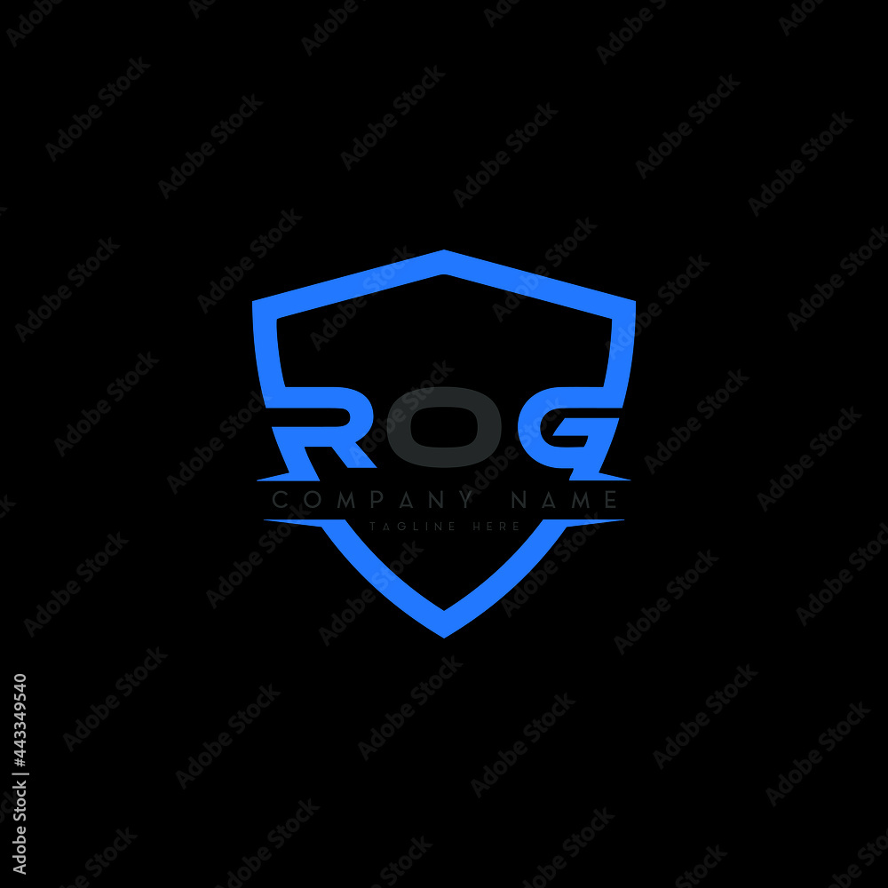 ROG letter logo abstract design. ROG unique design, ROG letter logo ...