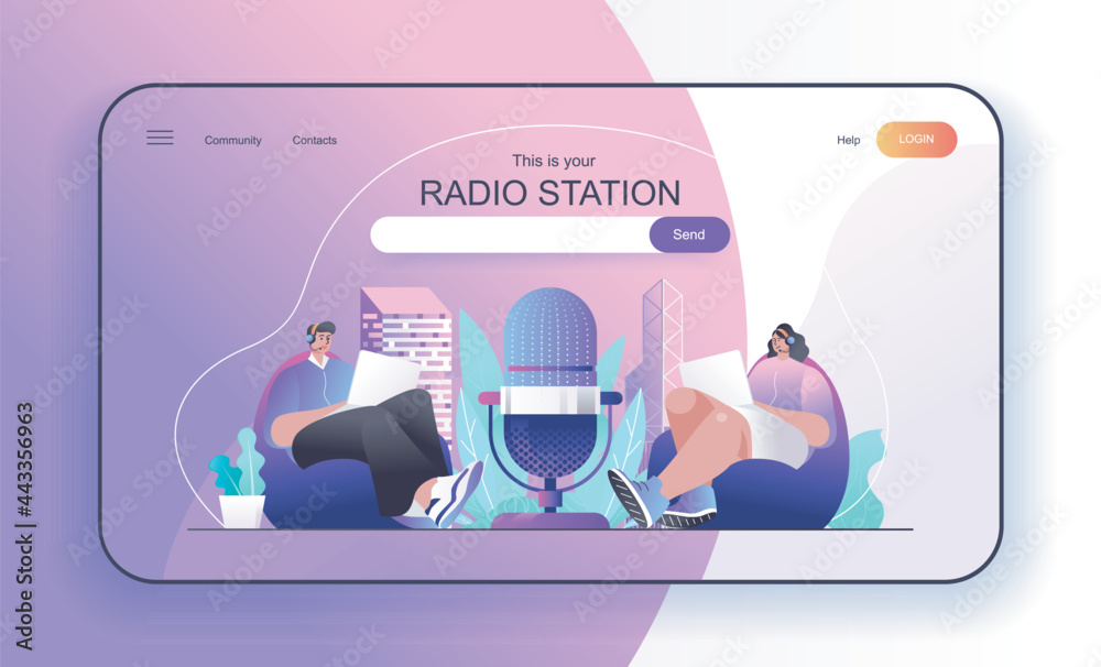 This is your Radio Station concept for landing page. Hosts radio ...