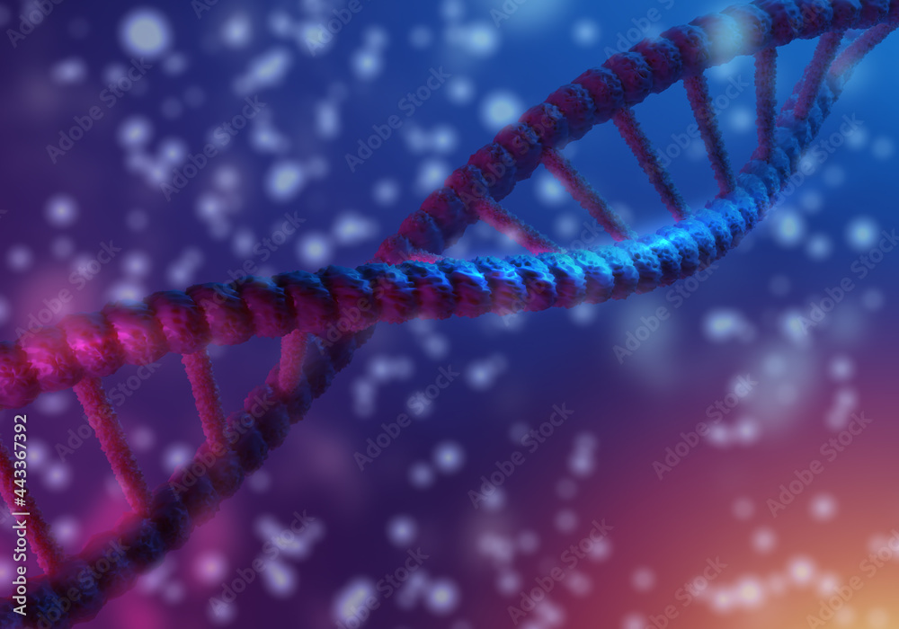 Background on theme of DNA. Dark background with DNA malekula of human ...