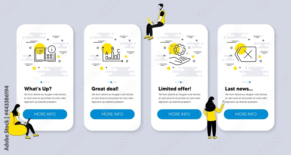 Vector Set of Technology icons related to Employee hand, Instruction ...