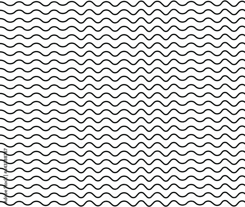 Wavy texture pattern. Seamless abstract lines and curve wave annotation ...