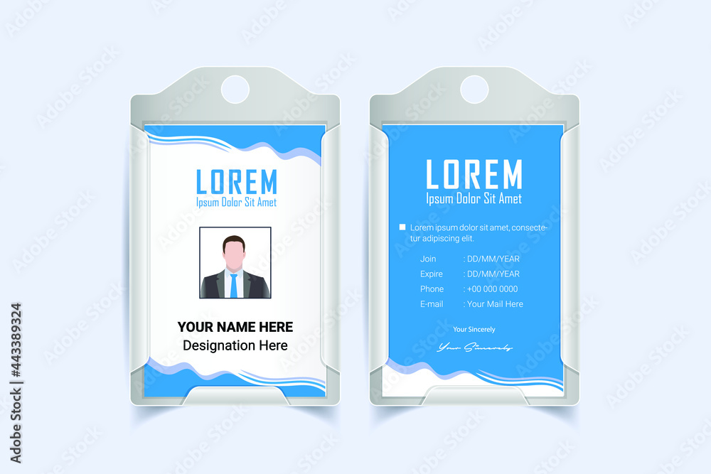 Corporate Employee ID Card Design. Luxury, Modern, Elegant ...