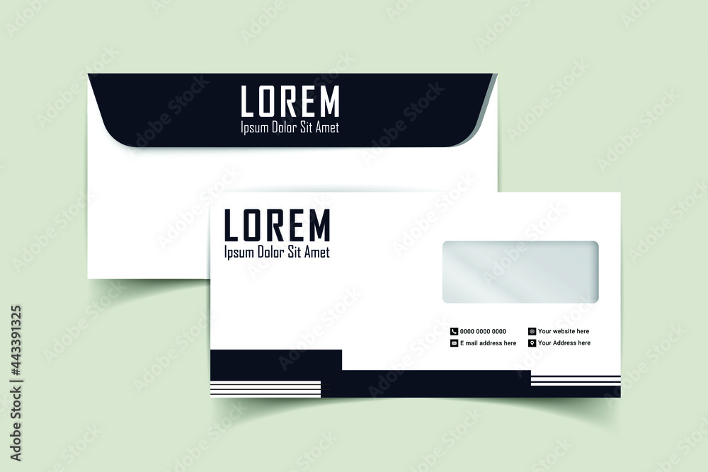 Vetor de DL Envelope template. DL size envelope template. International ...