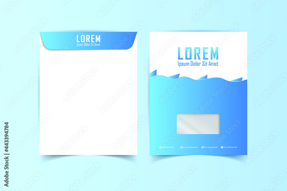 Envelope design A4 Size with front and back. Luxury, Modern, Elegant ...