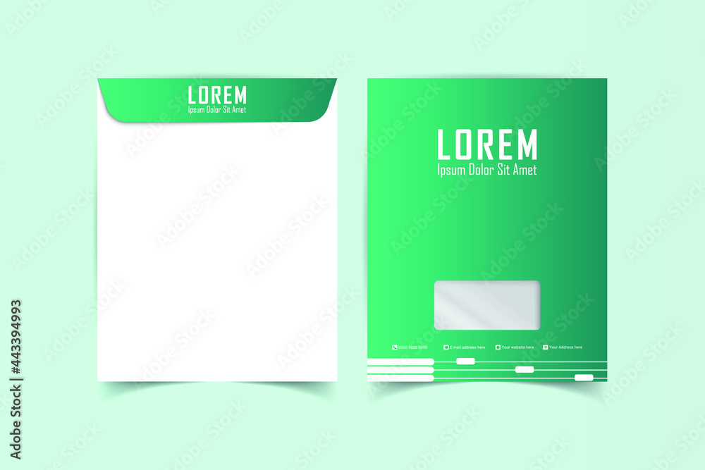 Envelope design A4 Size with front and back. Luxury, Modern, Elegant ...