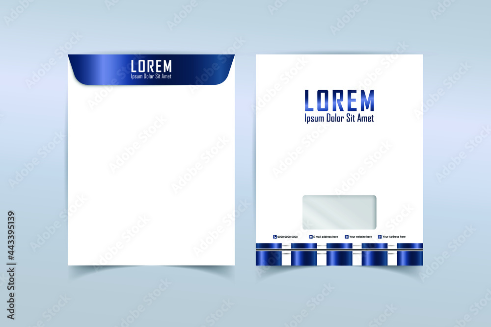Envelope design A4 Size with front and back. Luxury, Modern, Elegant ...