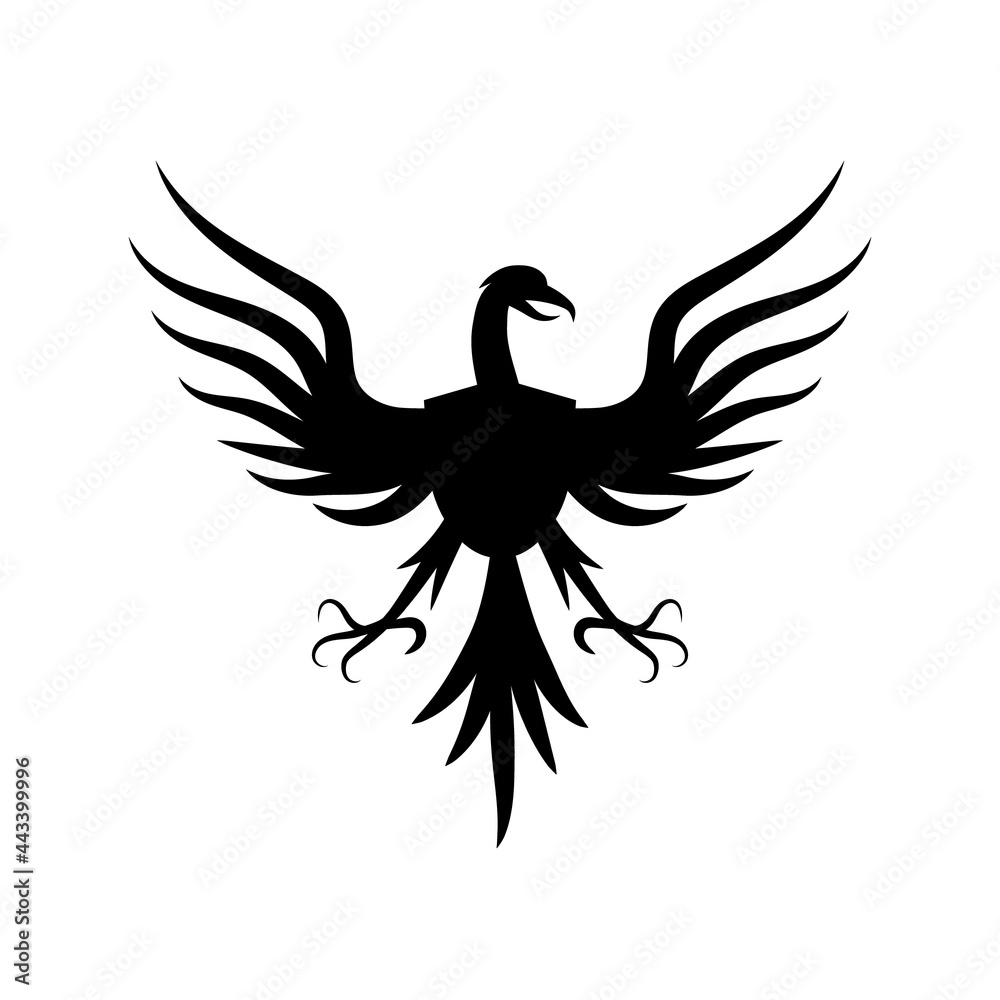 Heraldic Eagle symbol. Emblem template. Isolated on white background ...