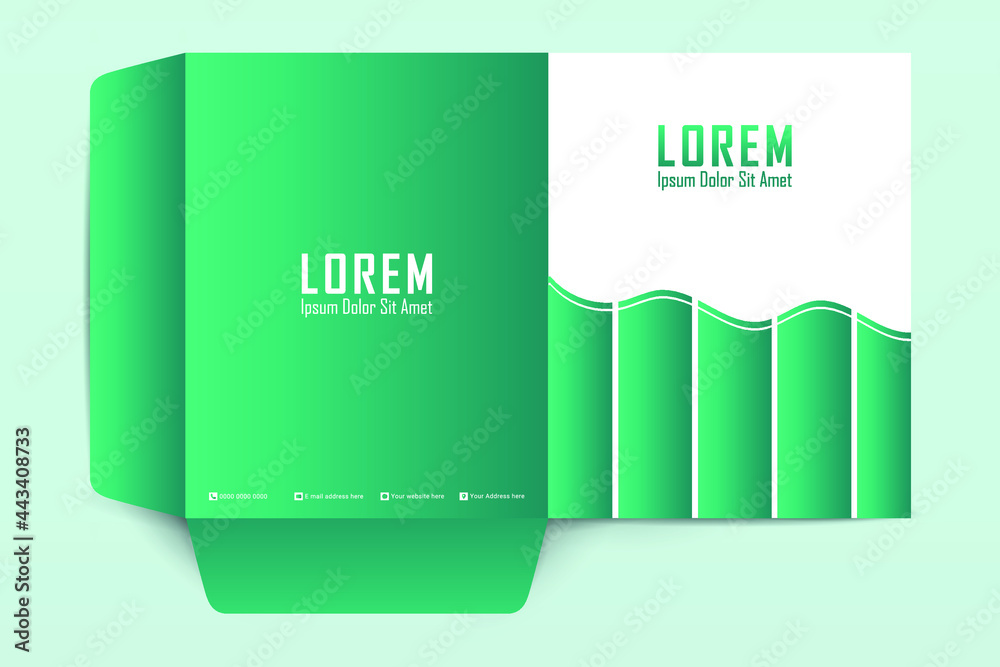 Folder design template. Cover design for folder, brochure, catalogue ...