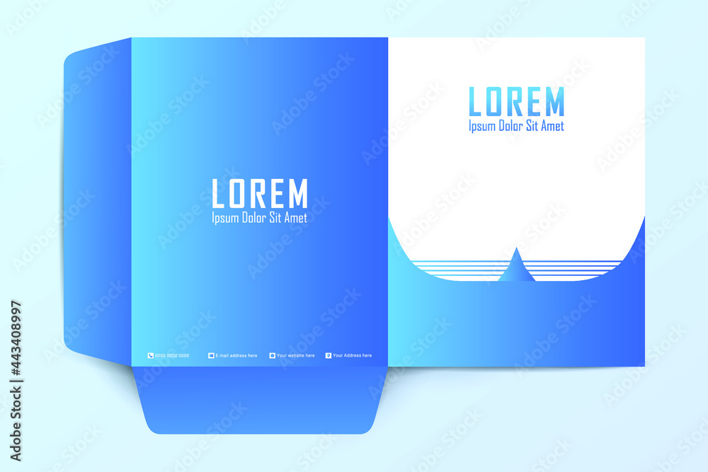 Folder design template. Cover design for folder, brochure, catalogue ...