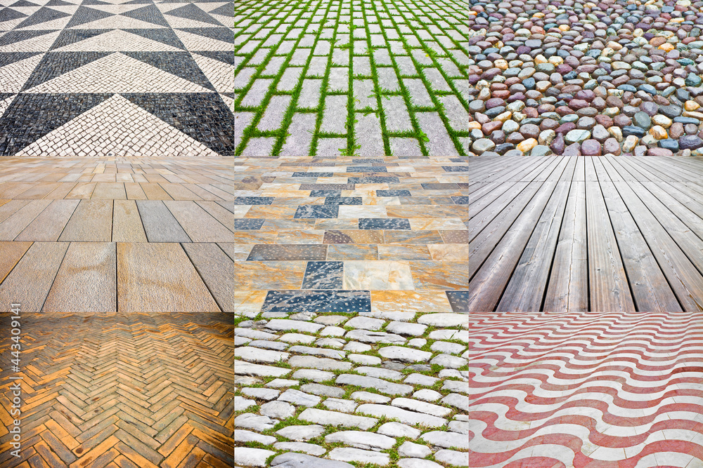 Collection of pictures about different modern an traditional paving for ...
