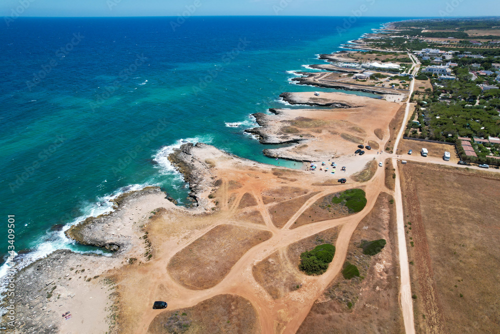 Costa Merlata, Ostuni photographed with drone from above. It offers one ...