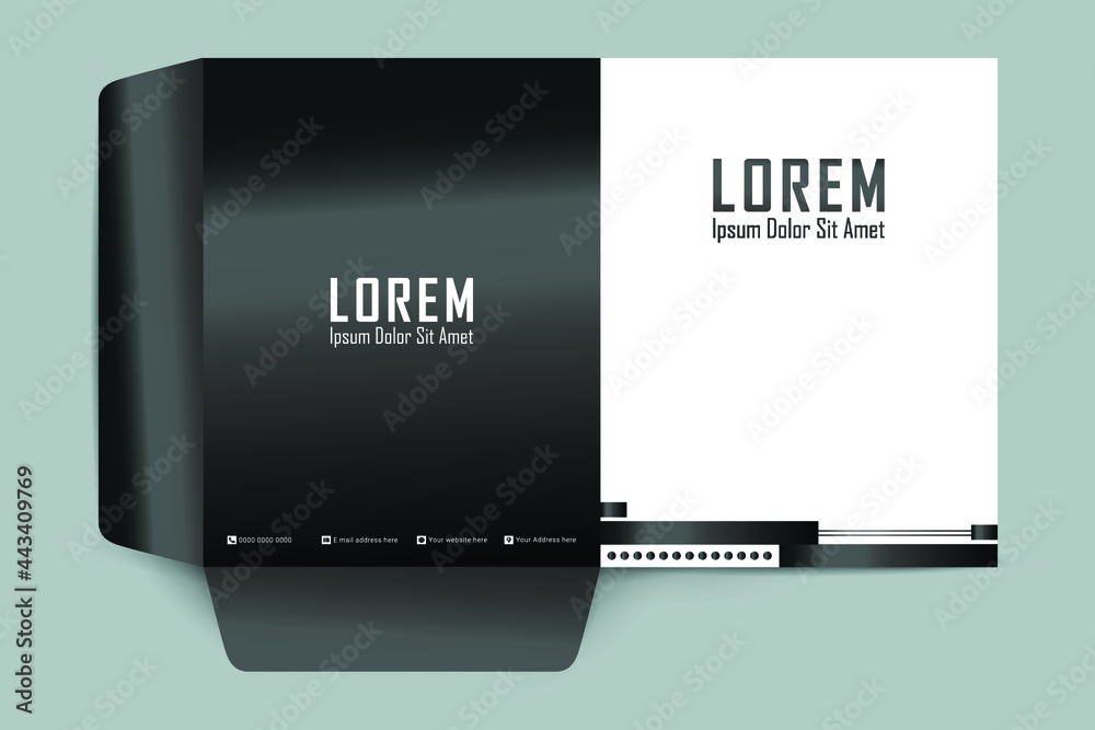 Folder design template. Cover design for folder, brochure, catalogue ...