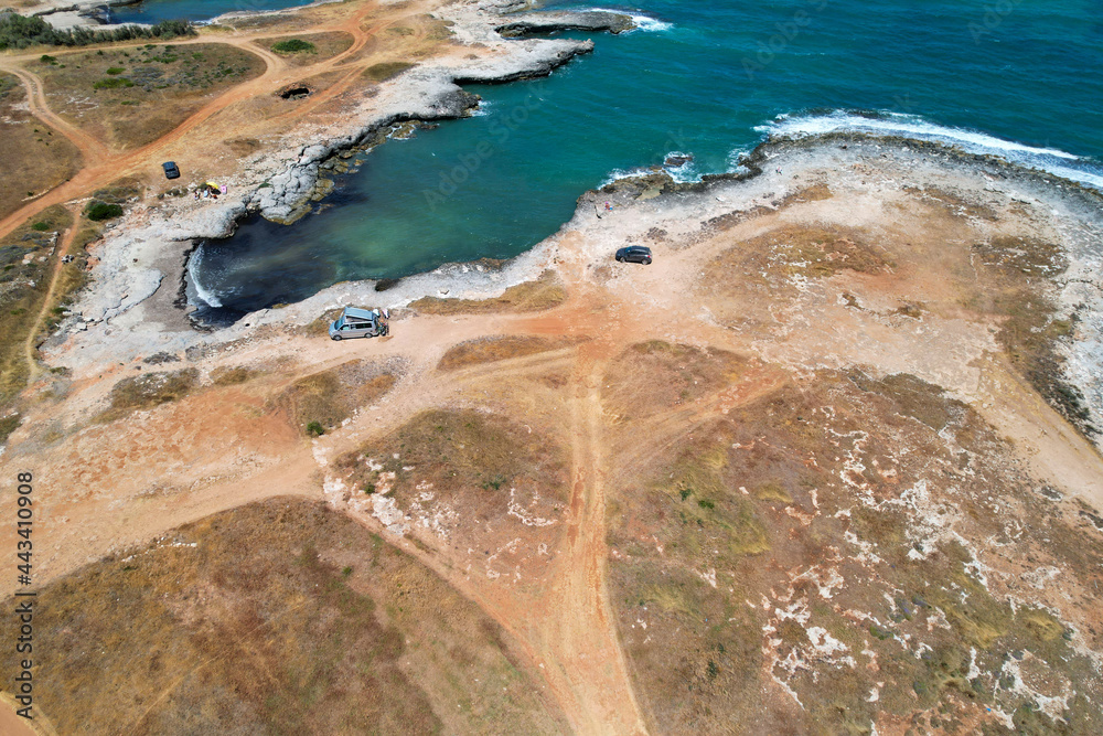 Costa Merlata, Ostuni photographed with drone from above. It offers one ...