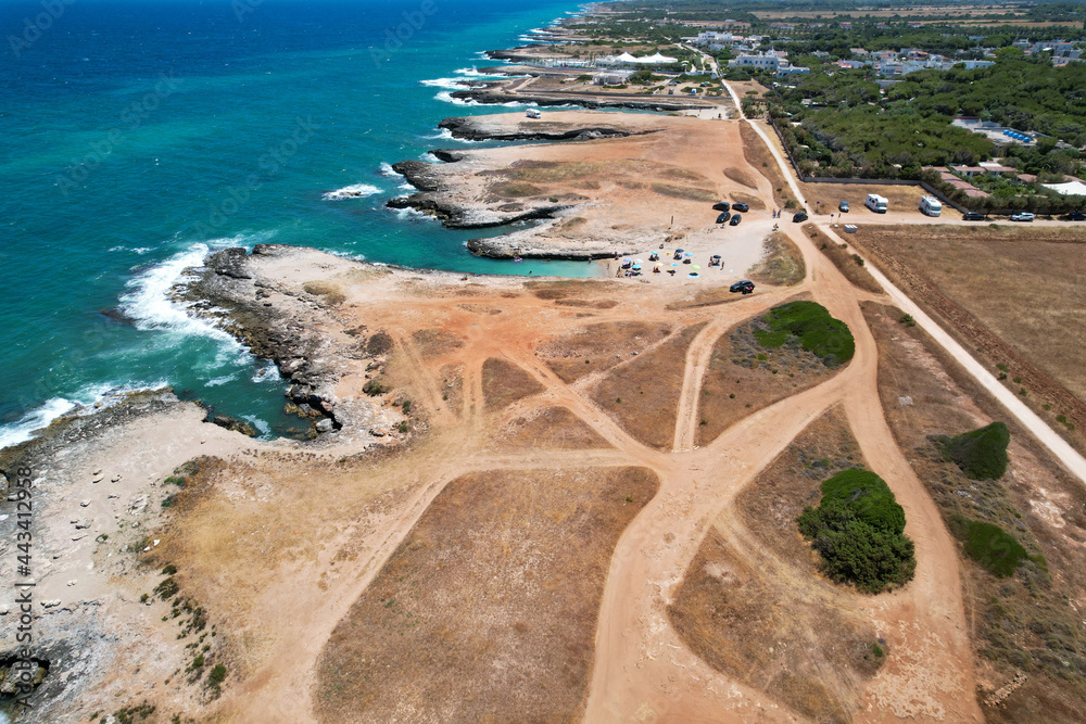 Costa Merlata, Ostuni photographed with drone from above. It offers one ...