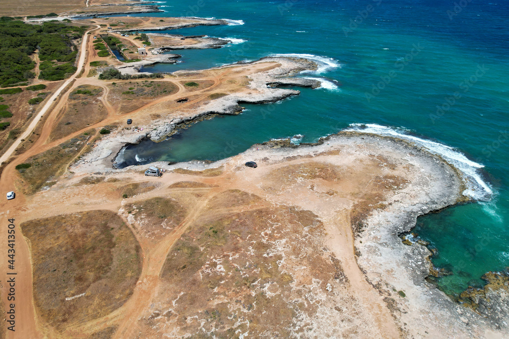 Costa Merlata, Ostuni photographed with drone from above. It offers one ...