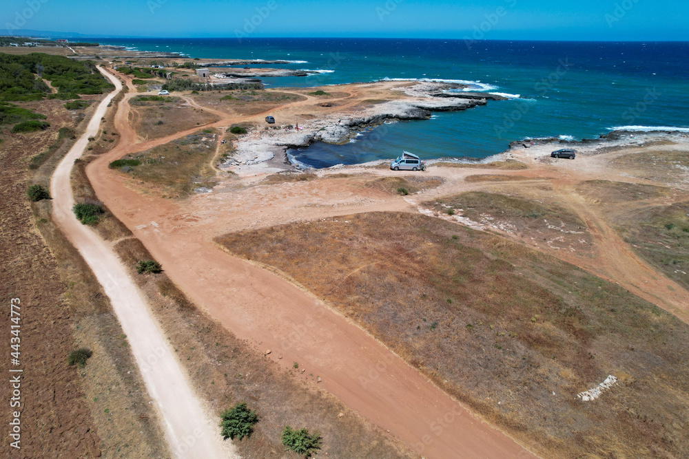 Costa Merlata, Ostuni photographed with drone from above. It offers one ...