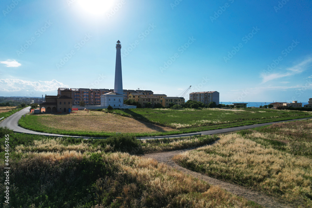 Punta Penna Lighthouse. At a height of 70 metres it is the eighth ...