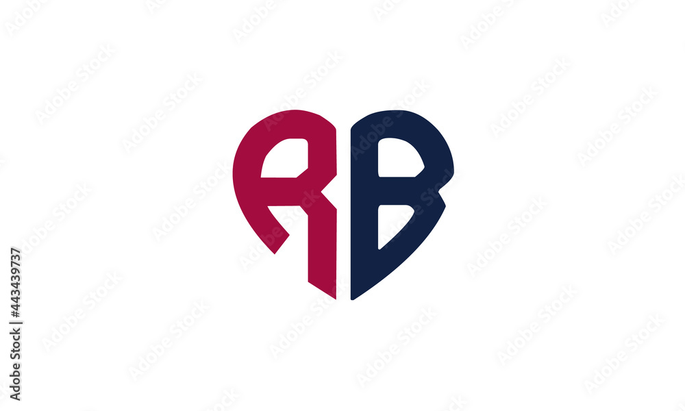 Monogram R and B letter mark logo design Luxury, simple, minimal, and ...