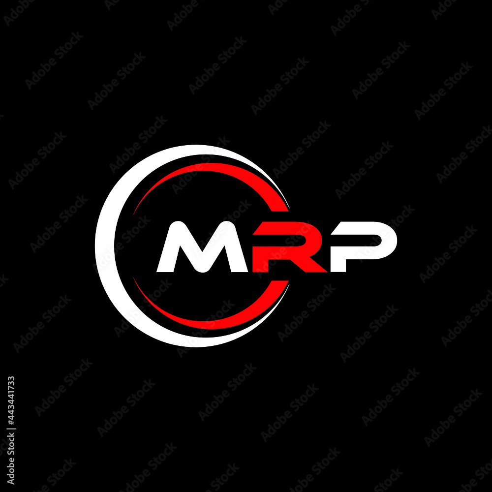 MRP letter logo design with black background in illustrator, vector ...