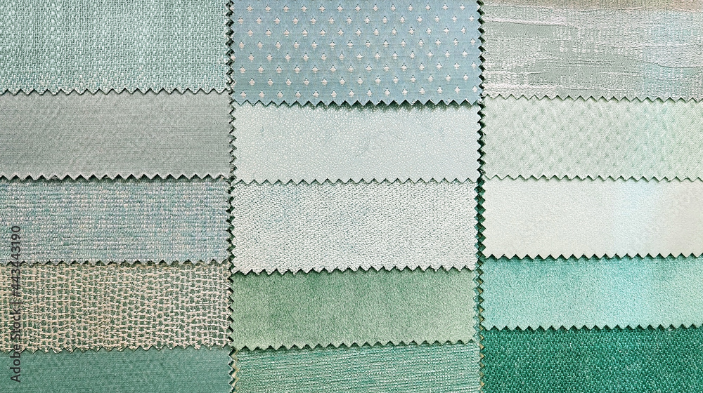 close up catalog of interior luxury fabric sample chart showing multi ...