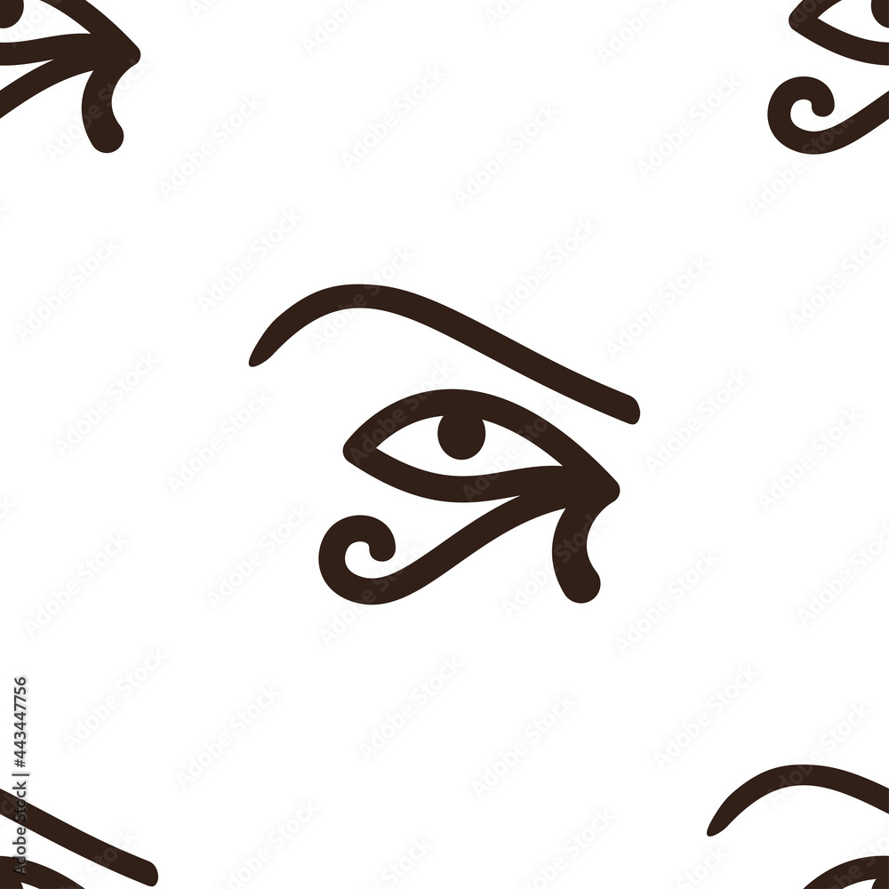 Seamless pattern. Eye of the sun Ra. Horus. Vector ancient Egyptian ...