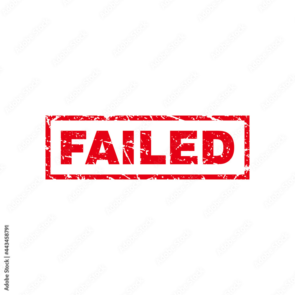 Abstract Red Grungy Failed Rubber Stamp Sign Illustration Vector ...