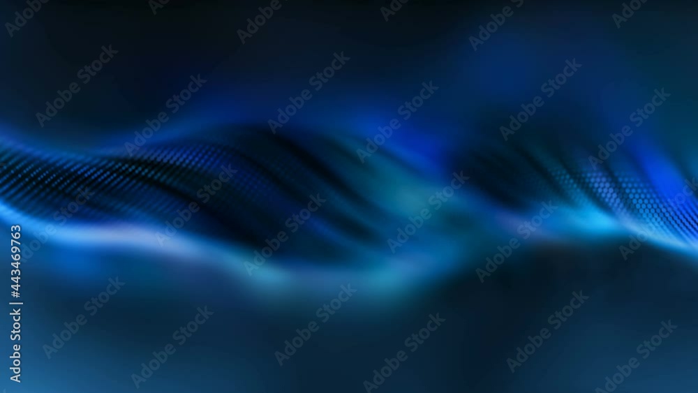 Blue wave technology business background. Abstract blue colour wave ...