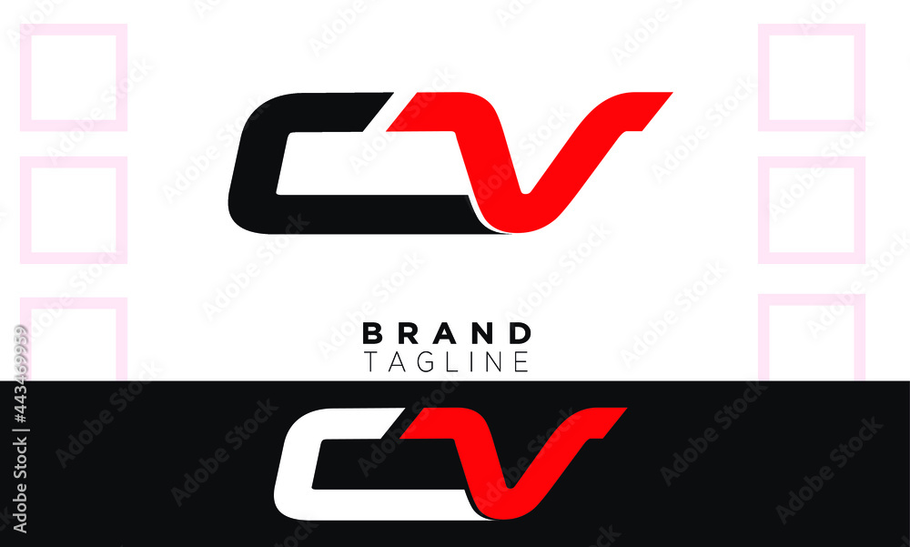 CV Alphabet letters Initials Monogram logo VC, C and V Stock Vector ...