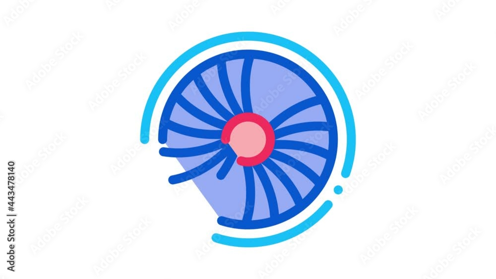 Turbine Engine Icon Animation. color Turbine Engine animated icon on ...