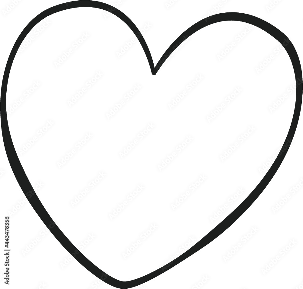 set svg heart, svg sketch heart, silhouette, simple hearts, svg ...