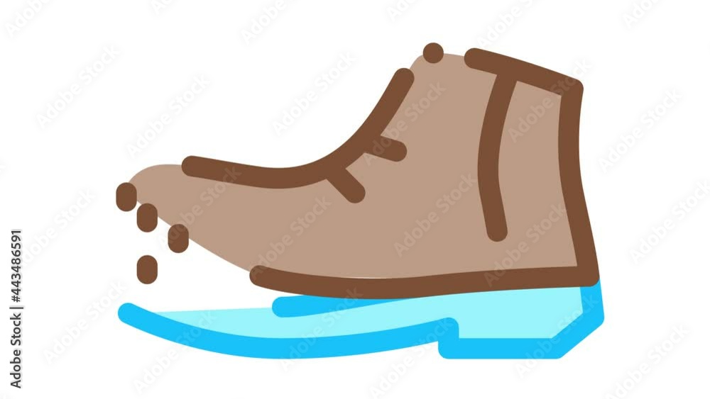 Shoe Torn Sole Icon Animation. color Shoe Torn Sole animated icon on ...