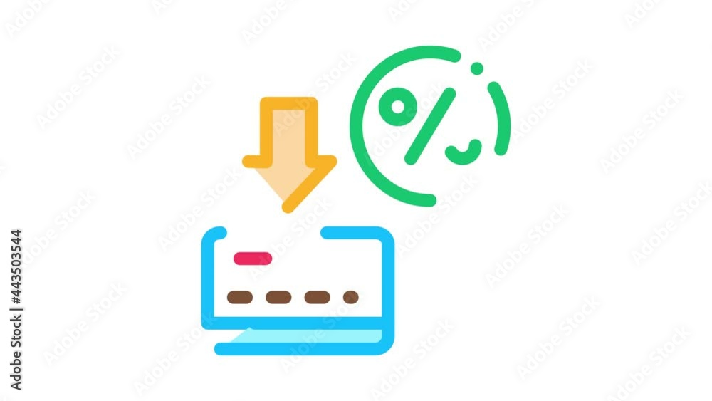 Card Percentage Icon Animation. color Card Percentage animated icon on ...