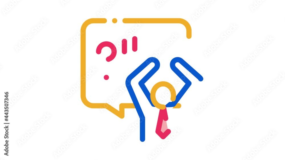 Outraged Human Icon Animation. color Outraged Human animated icon on ...