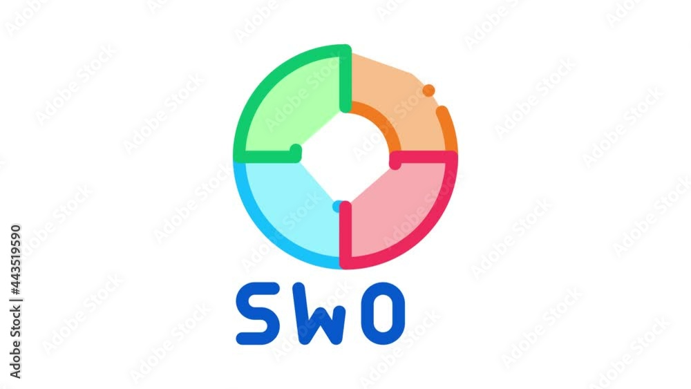 Swot Circle Form Icon Animation. color Swot Circle Form animated icon ...