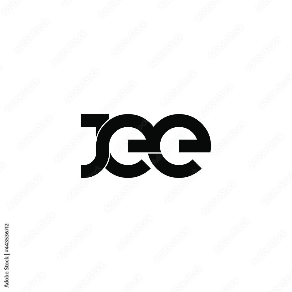 jee letter original monogram logo design Stock Vector | Adobe Stock