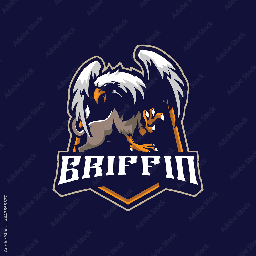 Vetor de Griffin mascot logo design vector with modern illustration ...