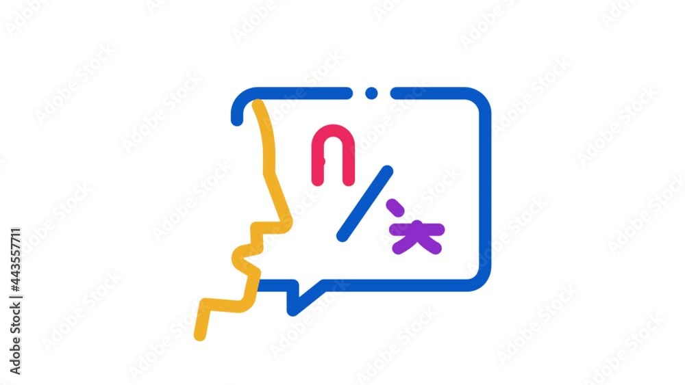 Human Interpreter Translator Icon Animation. color Tourist Or Business ...