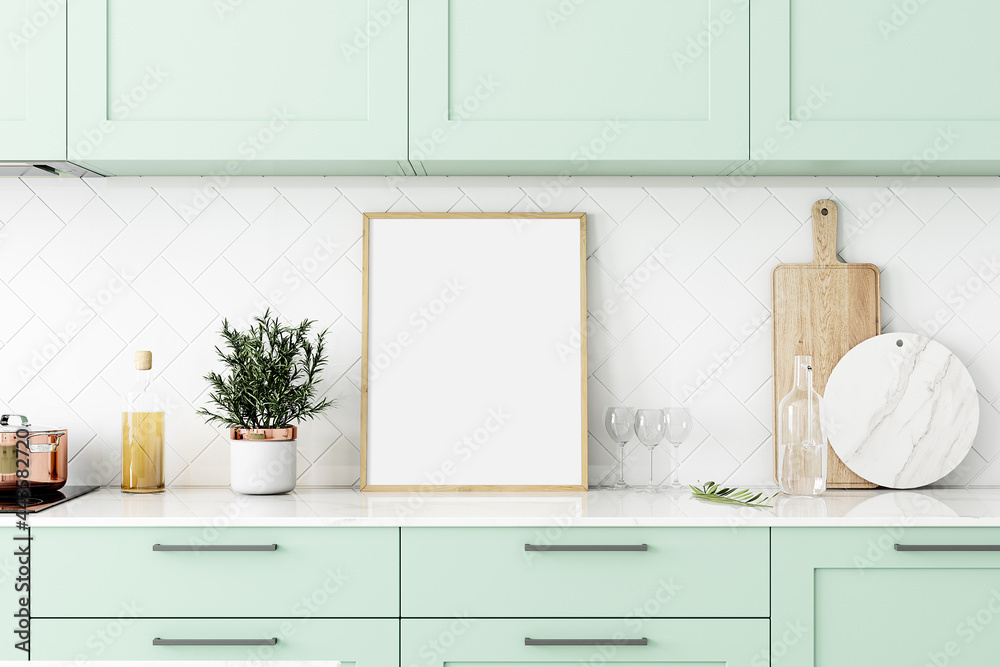 Mockup frame in Kitchen, Frame Mockup, Interior Mockup, Mockup Poster ...