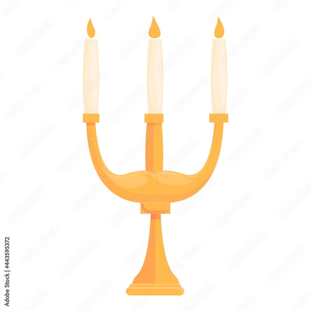 Medieval candlestick icon cartoon vector. Candle holder. Old candelabra ...