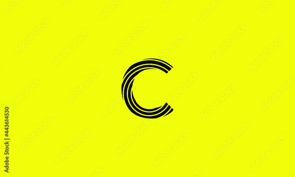 Capital Letter C logo monogram, identity mark simple shape for business ...