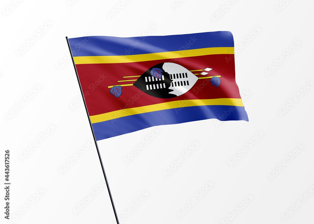 Swaziland flag flying high in the isolated background Swaziland ...