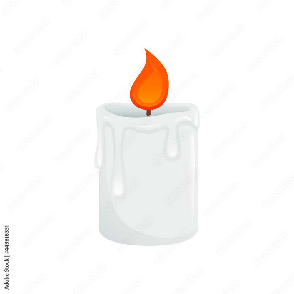 Candle Emoji Icon Illustration. Light Flame Vector Symbol Emoticon ...