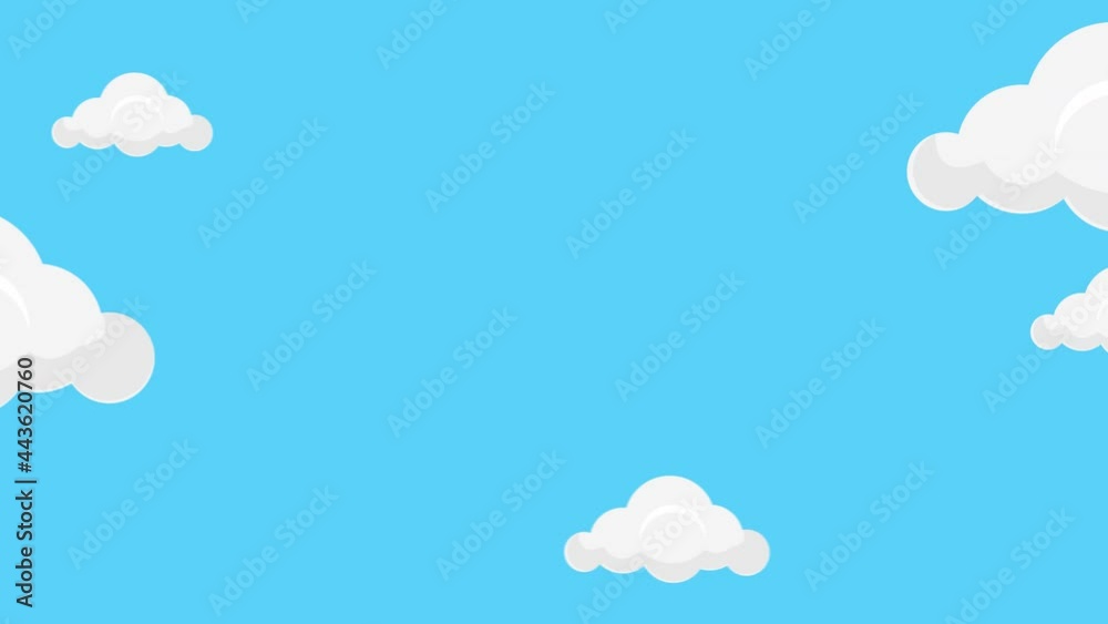 White clouds moving on blue clean sky background in high resolution 4k ...