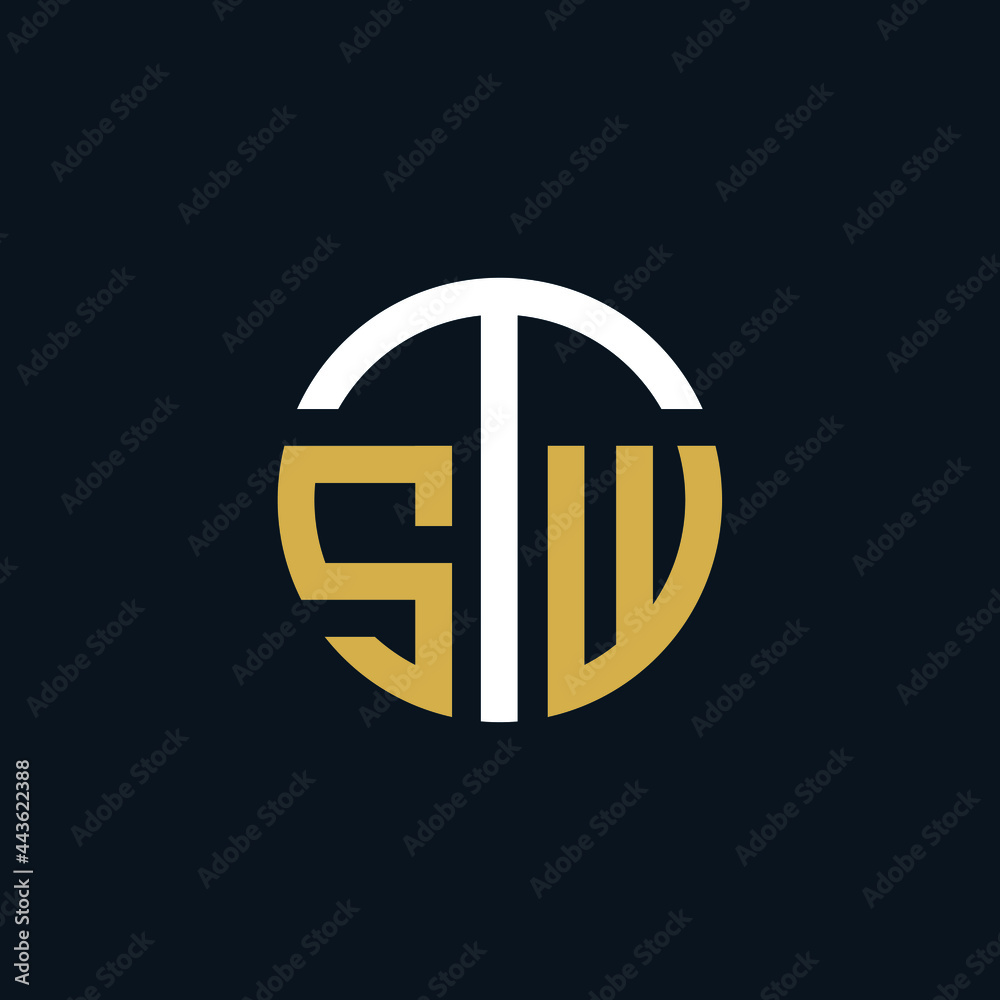 STW logo, STW icon, STW vector, STW monogram, STW letter, STW ...
