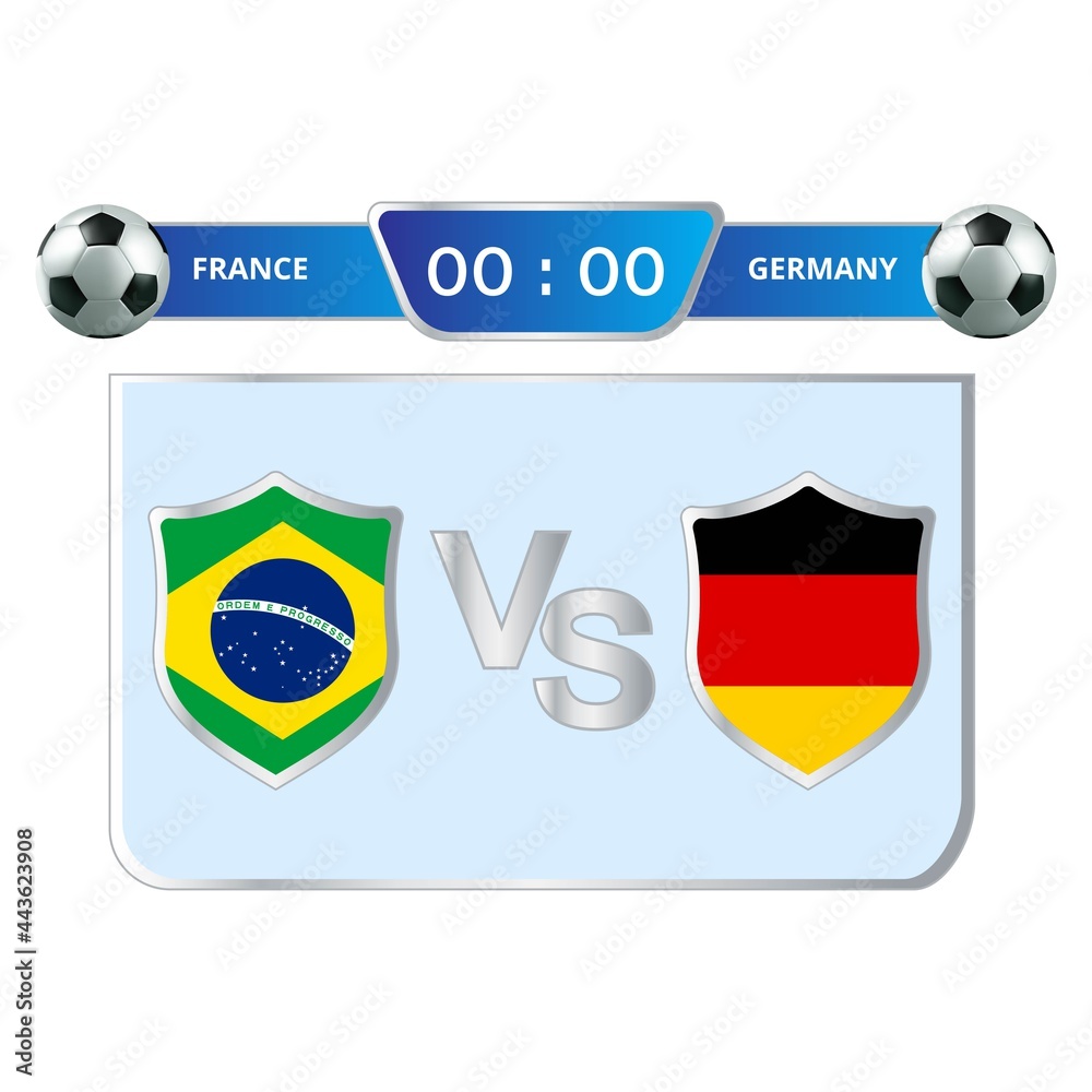 Football game scoreboard stylish collection. Soccer scoreboard with ...