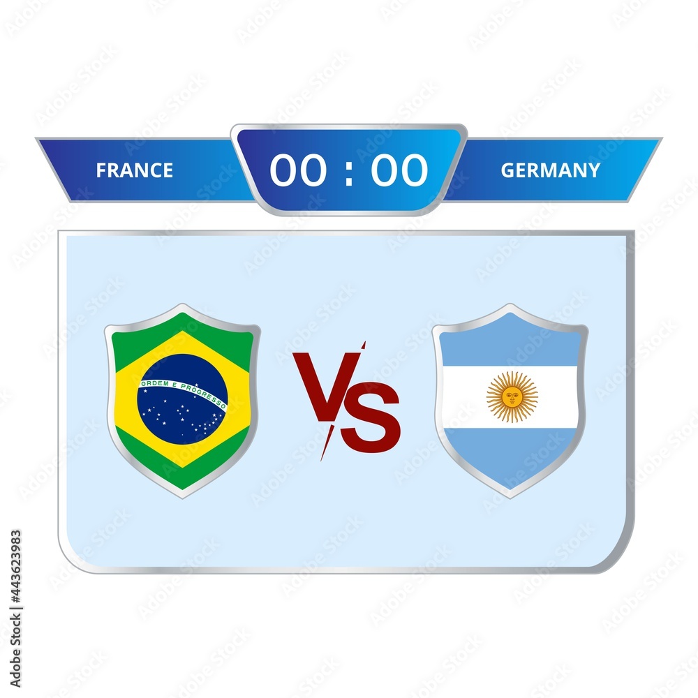 Football game scoreboard stylish collection. Soccer scoreboard with ...