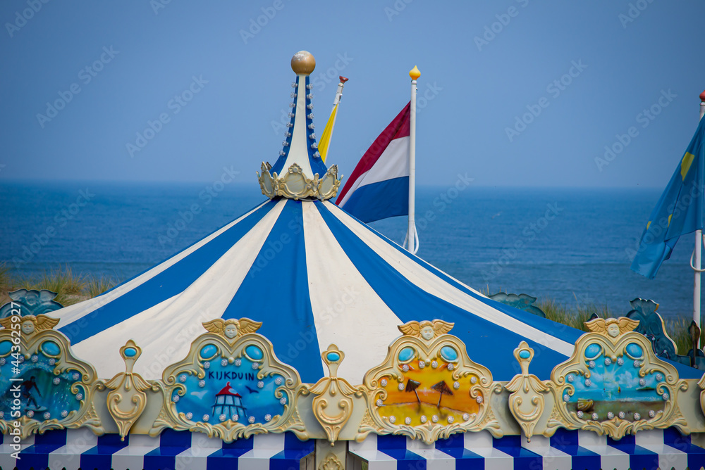 26 June 2021, The Hague, Netherlands, Carousel on the Bathing area No.4 ...