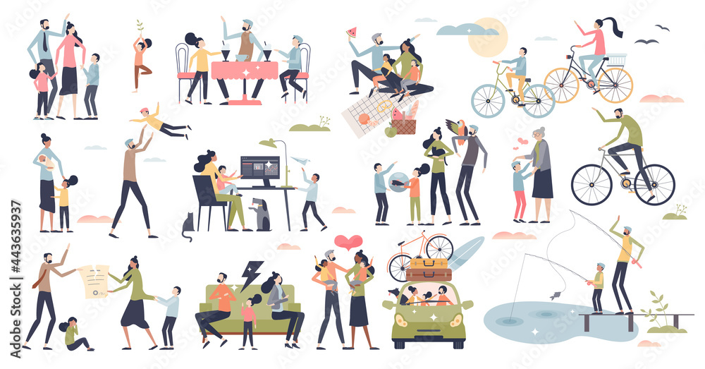 Family time set with quality parenting and bonding tiny person ...